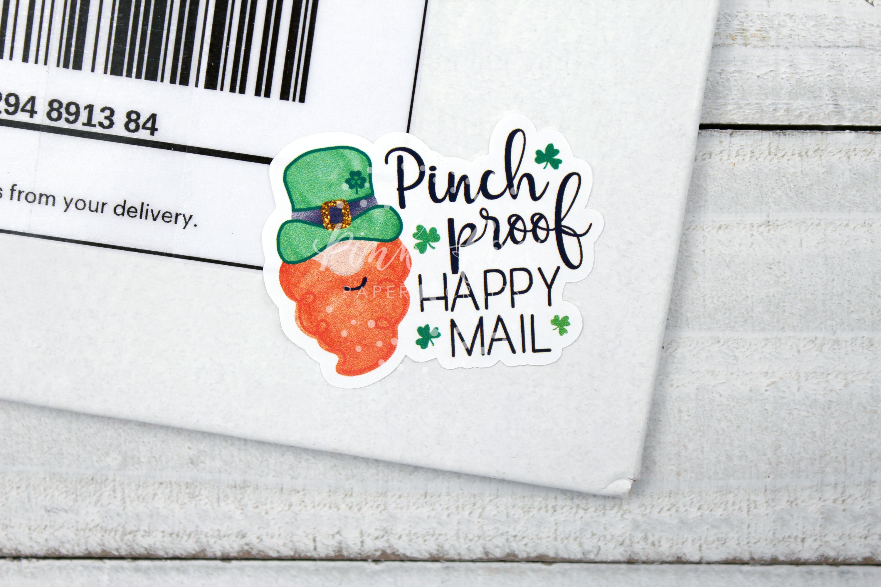 Pinch Proof Happy Mail Stickers Lucky Green St. Patrick's | Etsy