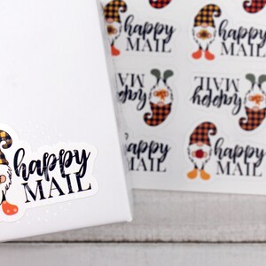 Fall Gnome Happy Mail Stickers Autumn Gnome Stickers Happy - Etsy
