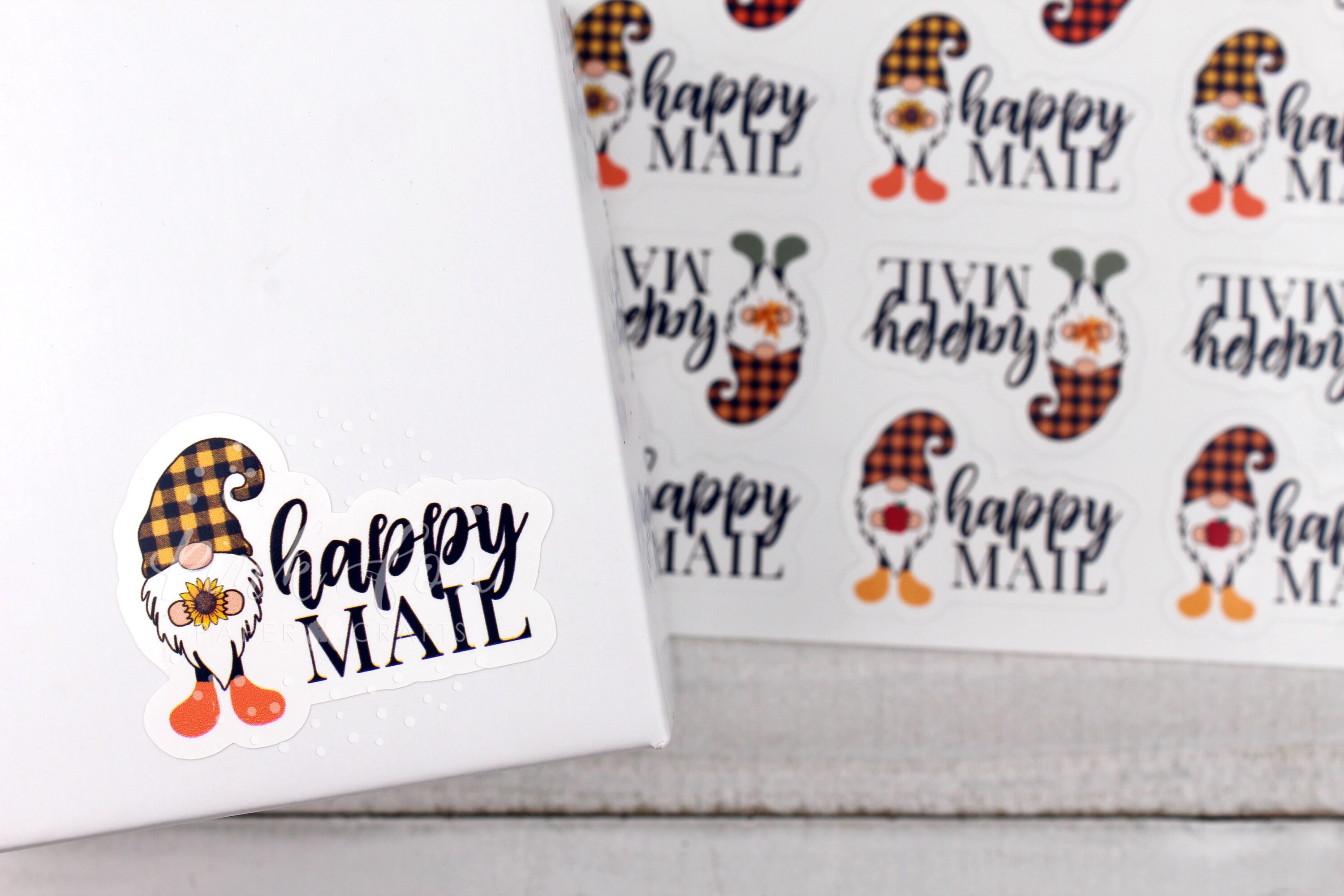 Fall Gnome Happy Mail Stickers Autumn Gnome Stickers Happy | Etsy