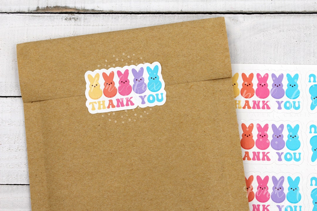 Thank You Easter Peeps, Easter Bunny Peep Sticker, Shop Small Sticker ...