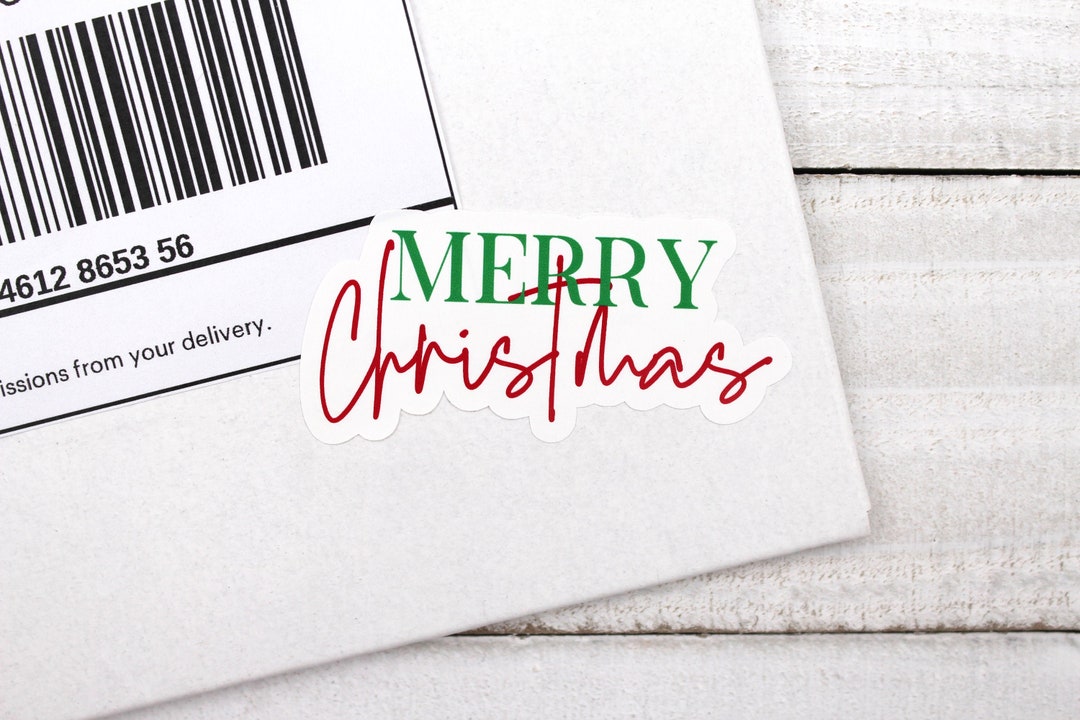 Merry Christmas Stickers, Happy Mail Sticker, Christmas Card Stickers ...