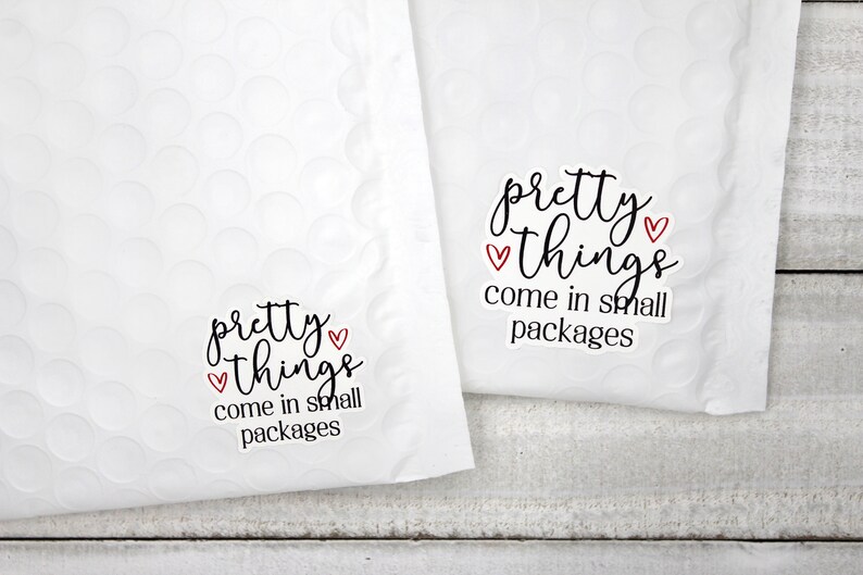 Pretty Things Come in Small Packages Sticker Happy Mail | Etsy
