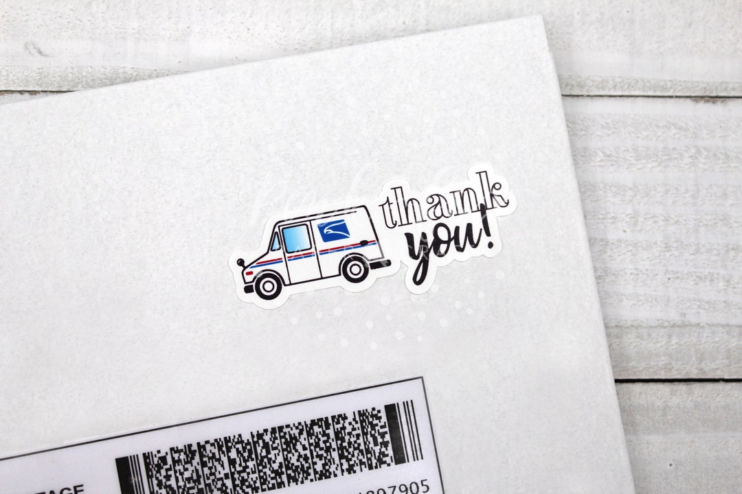 Thank You Mail Carrier Stickers, USPS Driver Mailman Mailwoman, Post ...