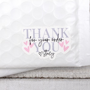 Personalized Thank You for Your Order Sticker, Thank You for Shopping ...