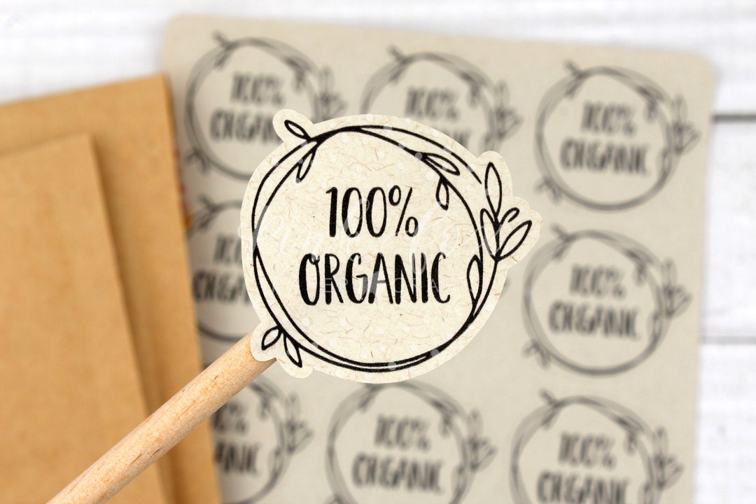 100% Organic Sticker, Recycled Eco Friendly Sticker, All Natural and ...