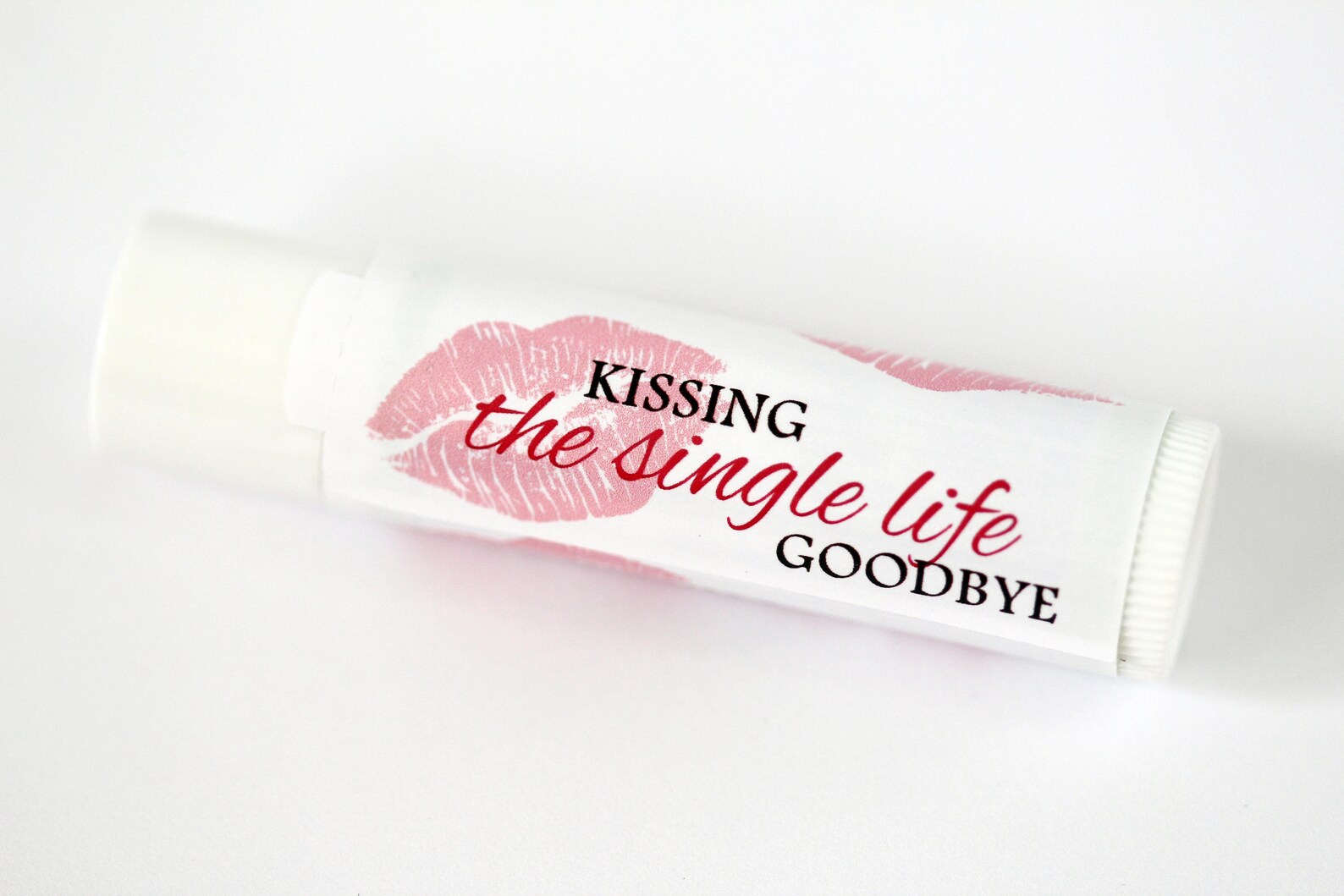 Lip Balm Kissing the Single Life Goodbye Favor Sticker Custom - Etsy