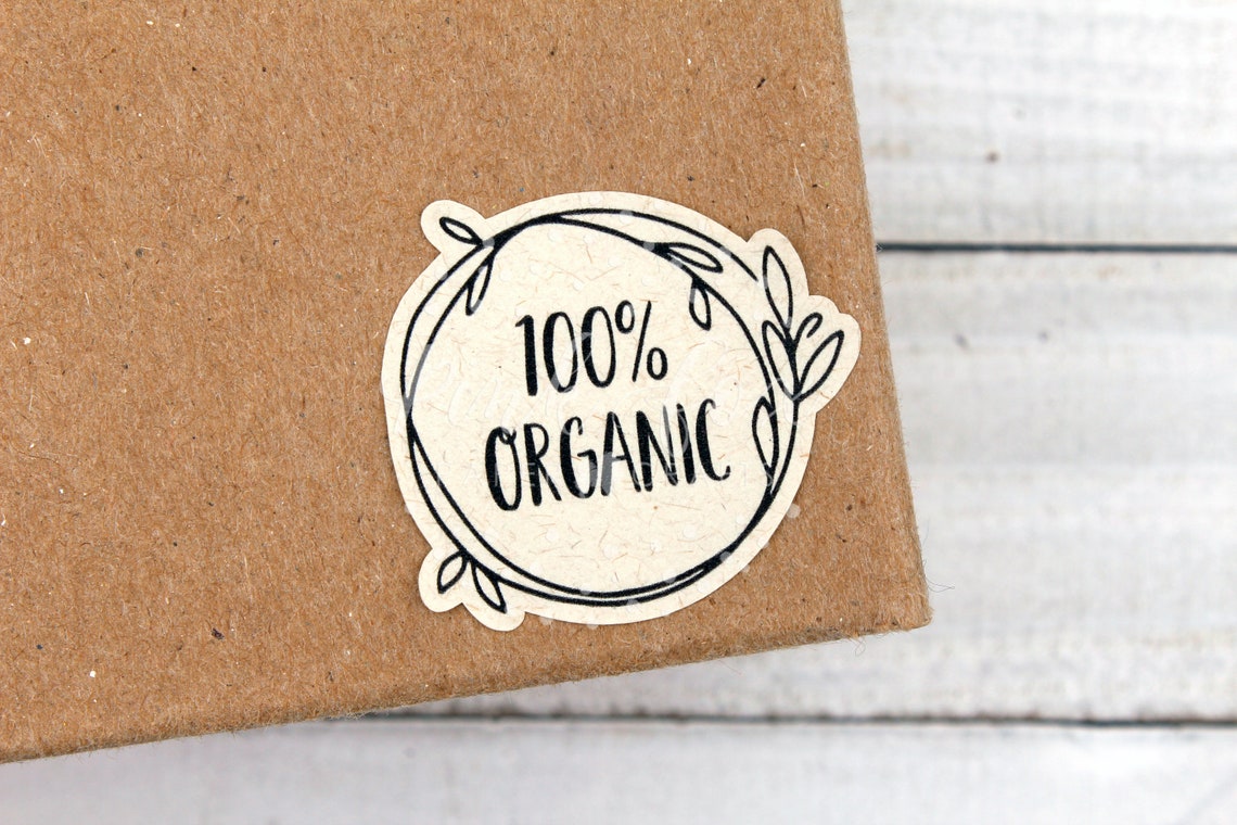 100% Organic Sticker, Recycled Eco Friendly Sticker, All Natural and ...