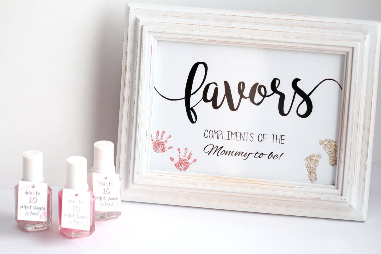 Custom Baby Shower Favor Sign Nail Polish Favor Sign - Etsy
