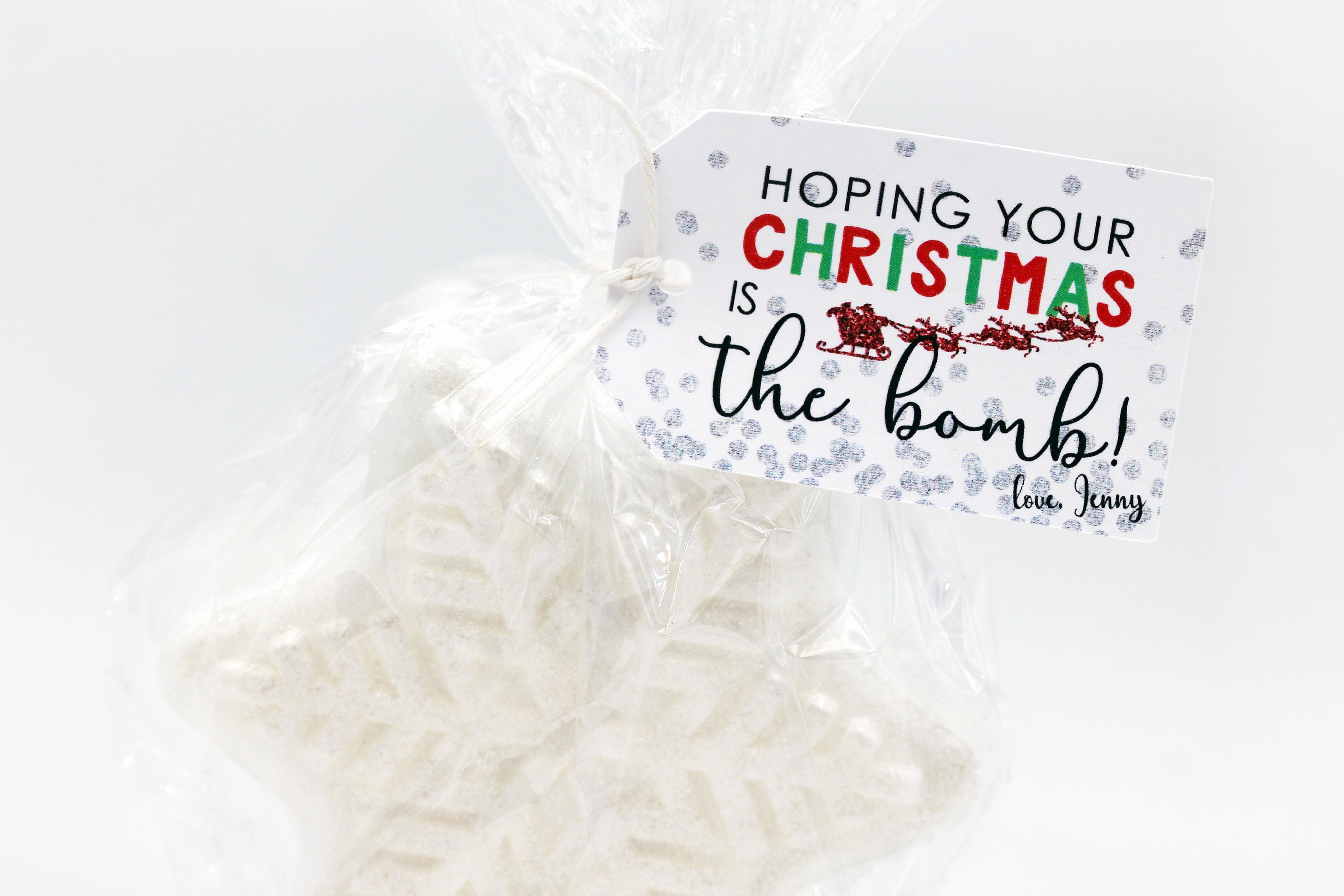 Hoping Your Christmas is the Bomb Gift Tag, Bath Bomb Tags, Christmas ...