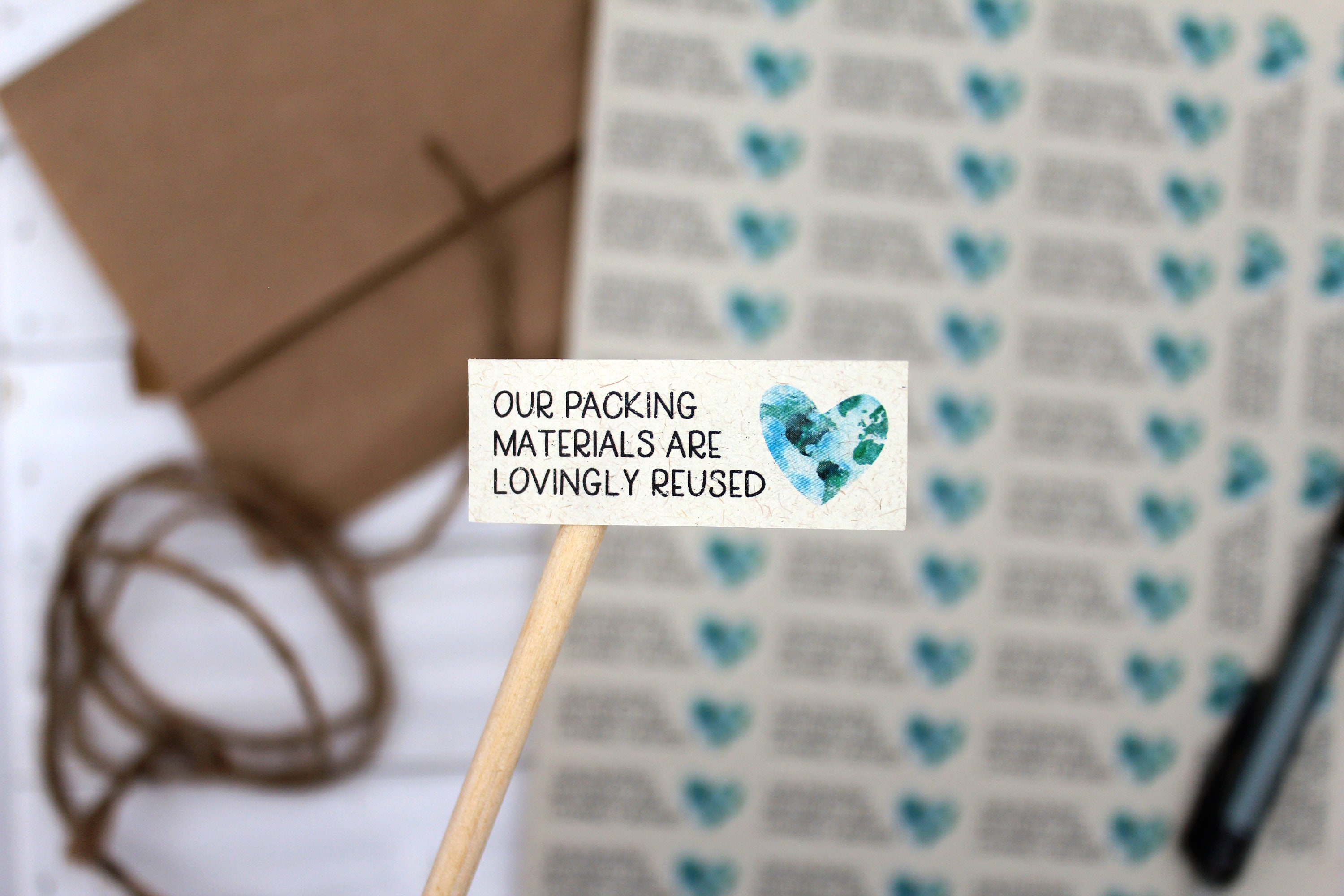 Our Packing Materials Are Lovingly Reused Recycled Stickers | Etsy