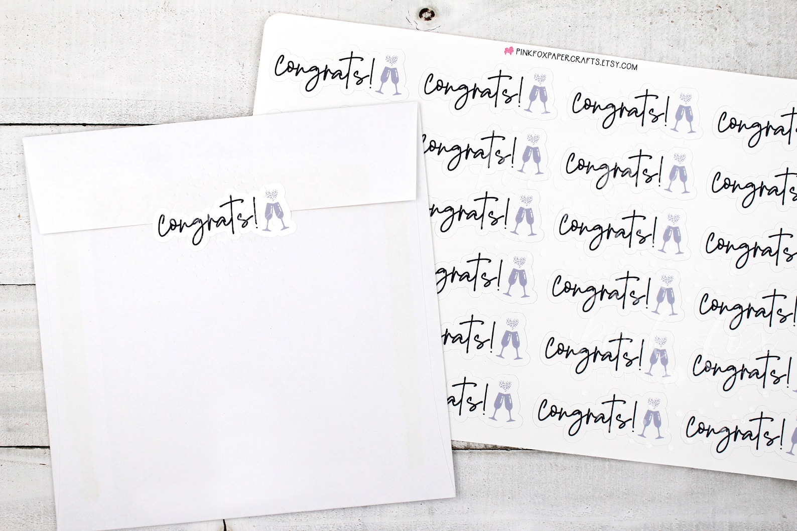 Congrats Sticker Congratulations Engagement Wedding Sticker | Etsy