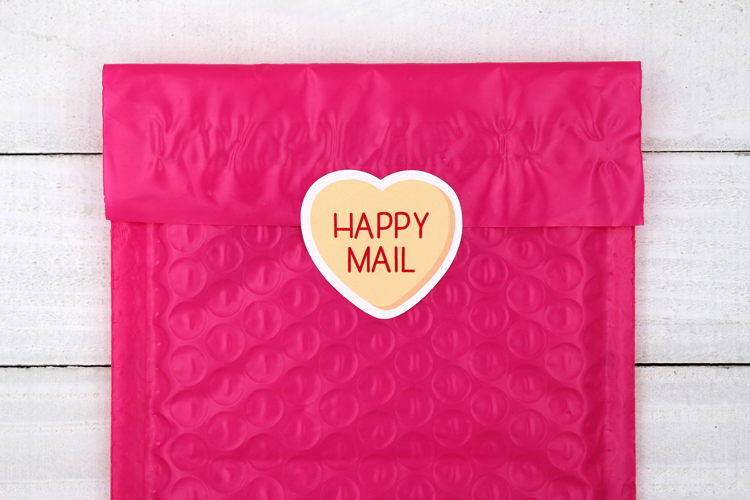Conversation Heart Happy Mail Stickers, Valentine's Day Sticker, Thank ...