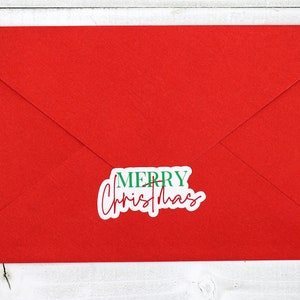 Merry Christmas Stickers, Happy Mail Sticker, Christmas Card Stickers ...