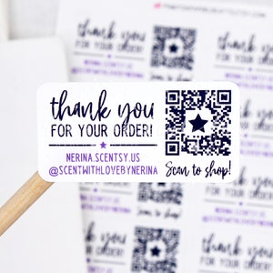 Thank You for Your Order, QR Code Scan to Shop, Candle Wax Melt ...