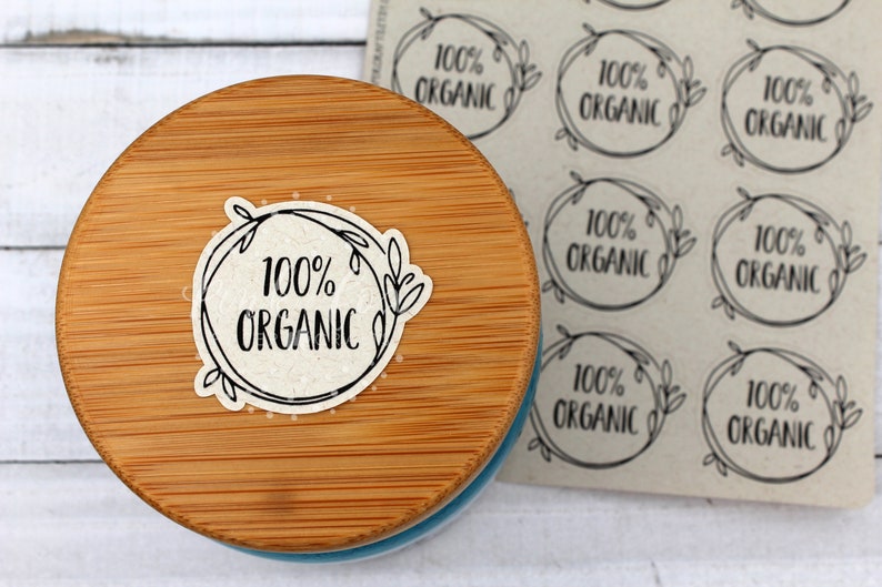 100% Organic Sticker, Recycled Eco Friendly Sticker, All Natural and ...