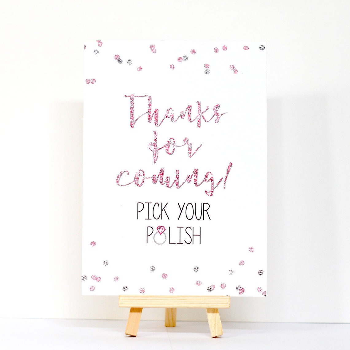 Nail Polish Favor Sign Mani Thanks Shower Sign Bridal - Etsy