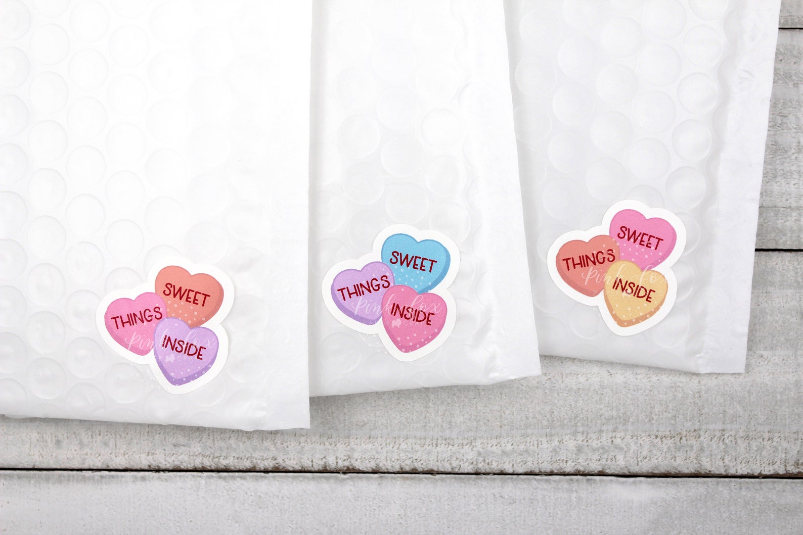 Sweet Things Inside Conversation Heart Stickers Thank You for - Etsy