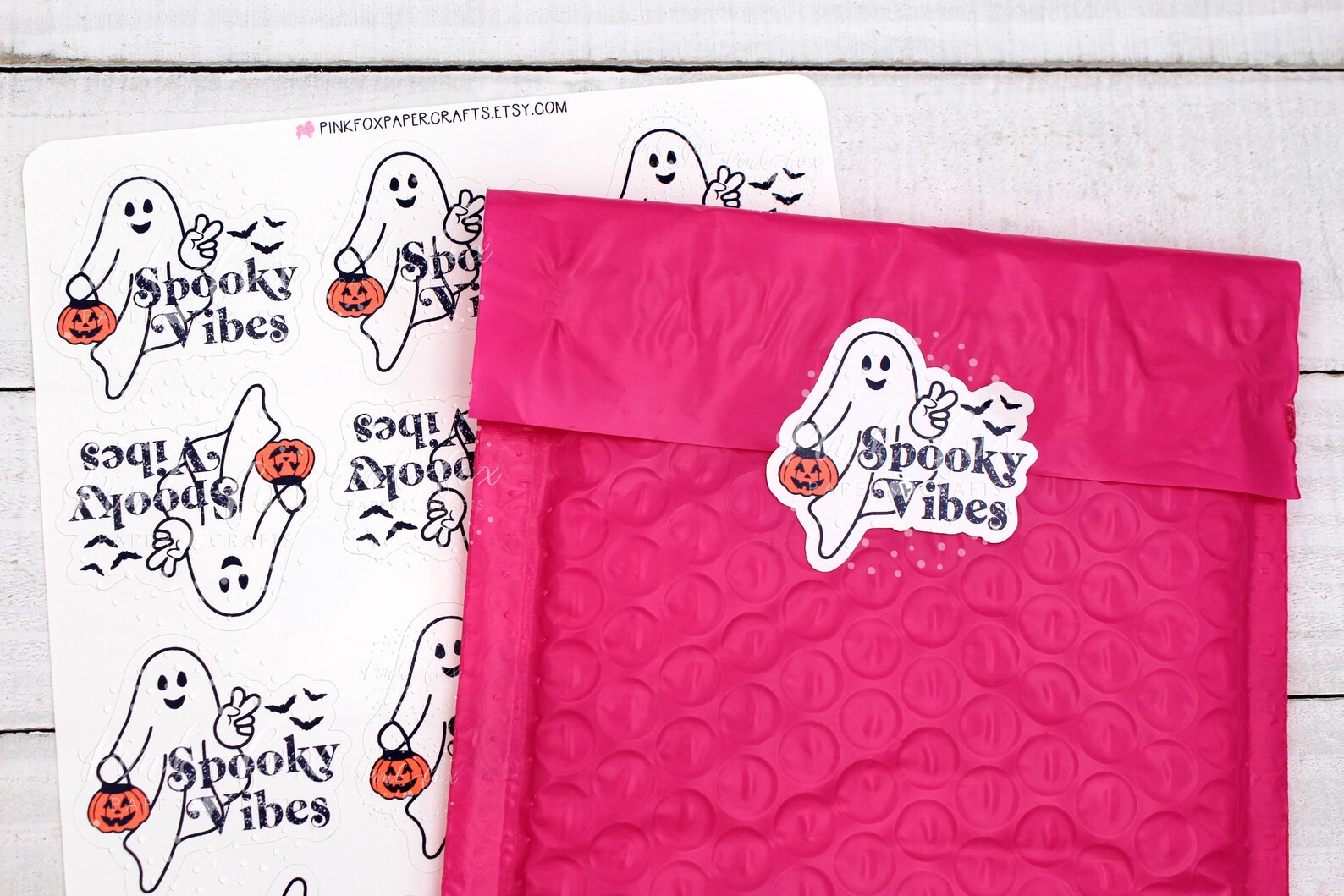 Spooky Vibes, Groovy Peace Ghost Halloween Sticker, Retro Fall ...