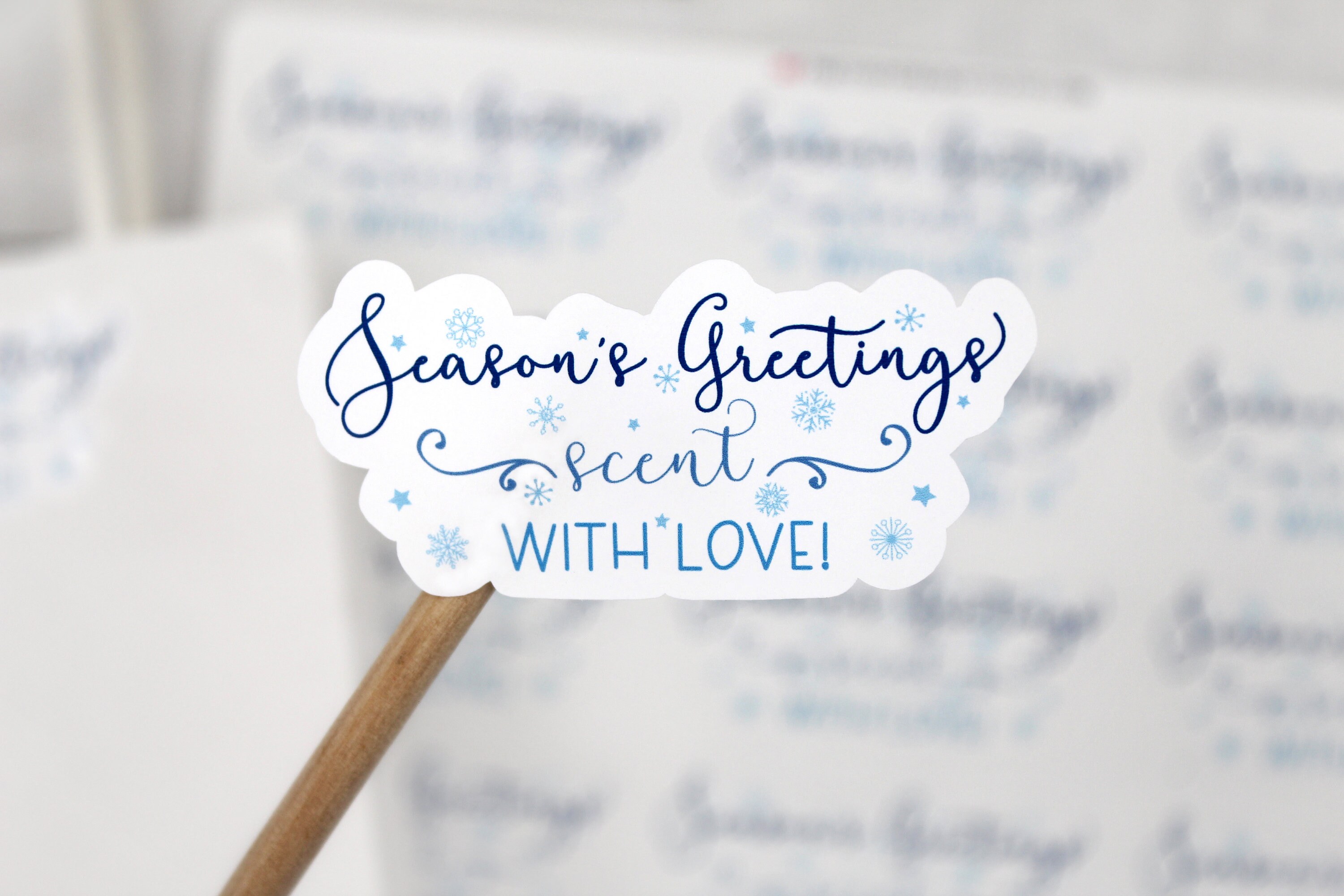 Season's Greetings Scent With Love Sticker Holiday Happy | Etsy