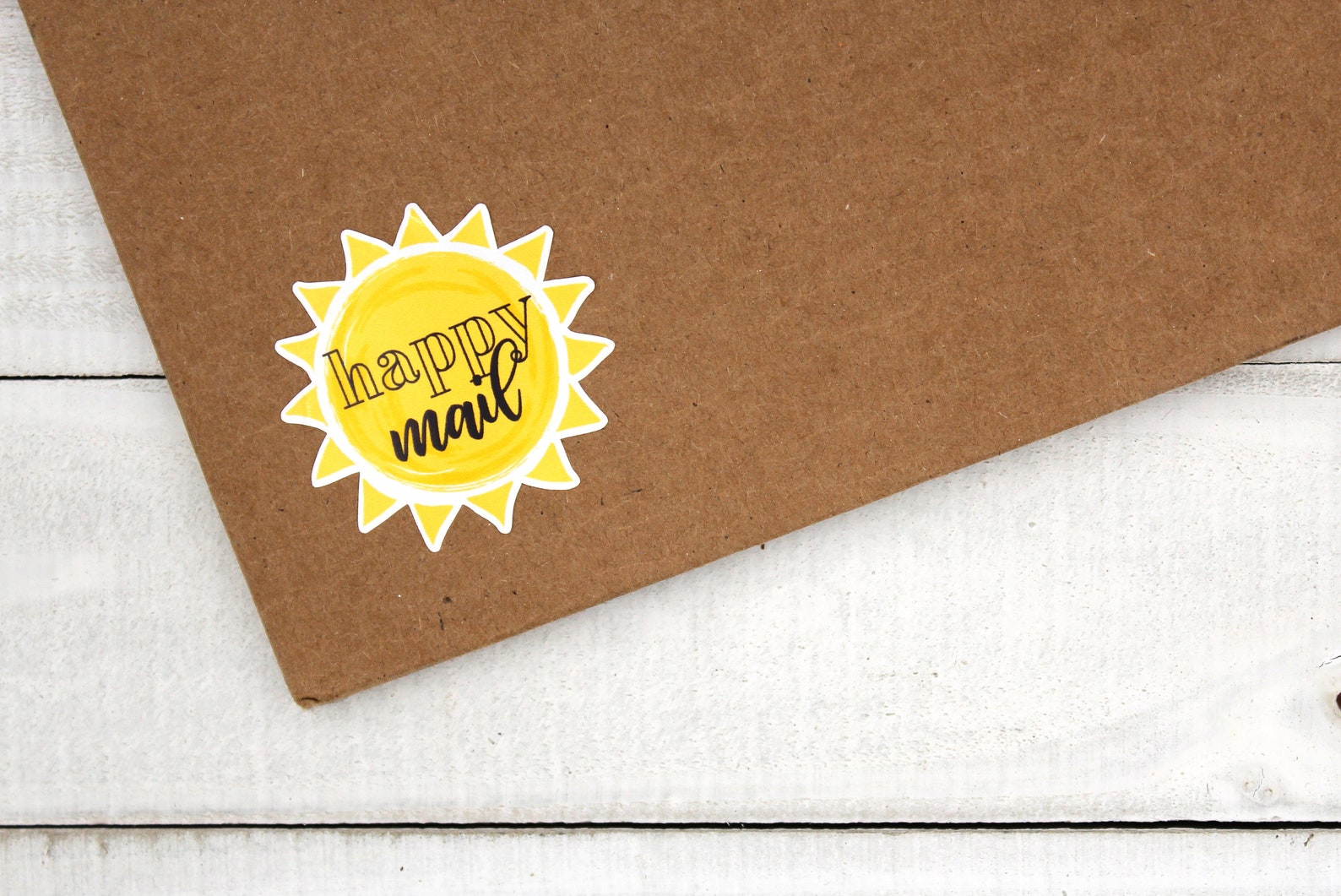 Sunshine Happy Mail Sticker, Shipping Sticker Mail Sticker, Sending ...