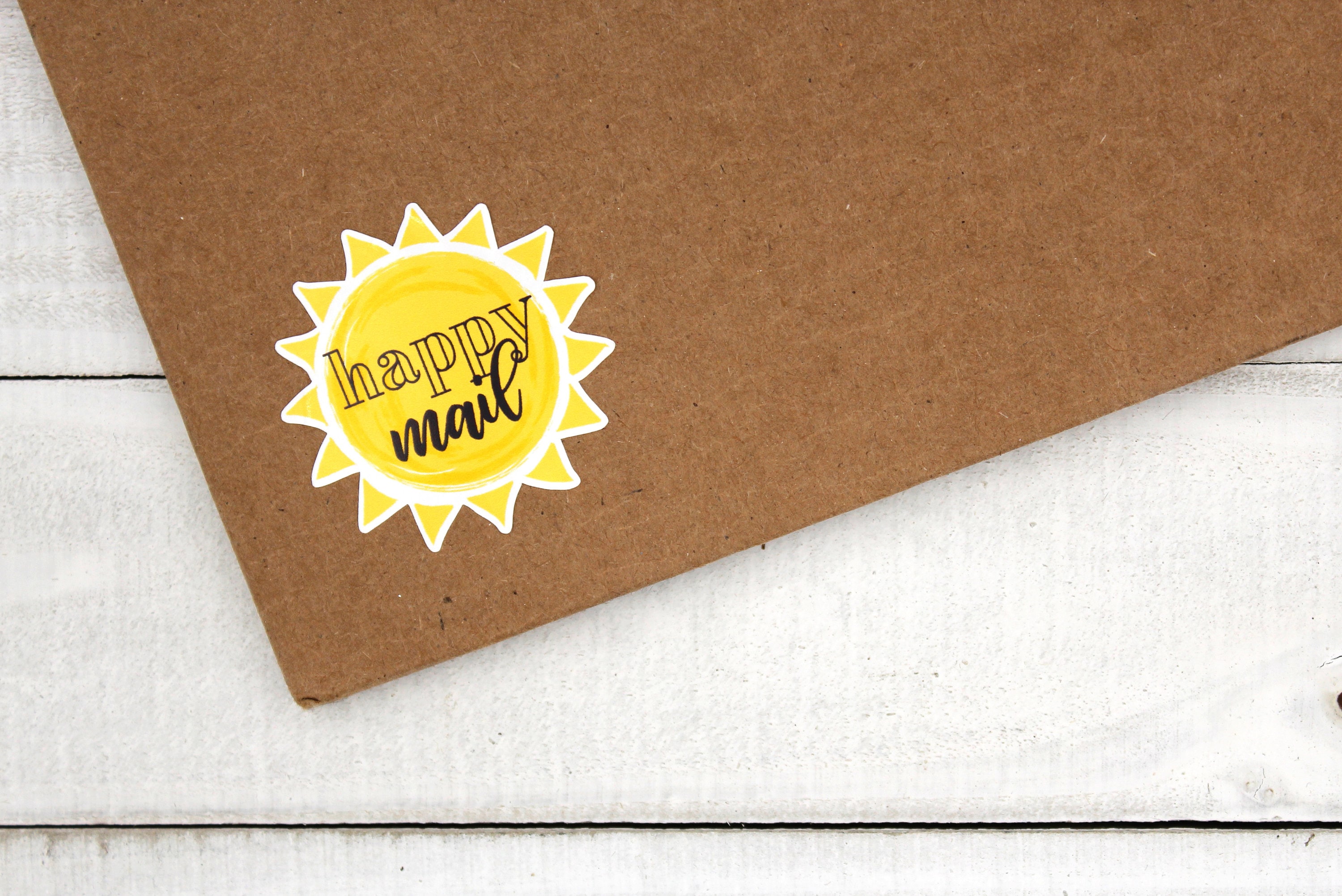 Sunshine Happy Mail Sticker, Shipping Sticker Mail Sticker, Sending ...