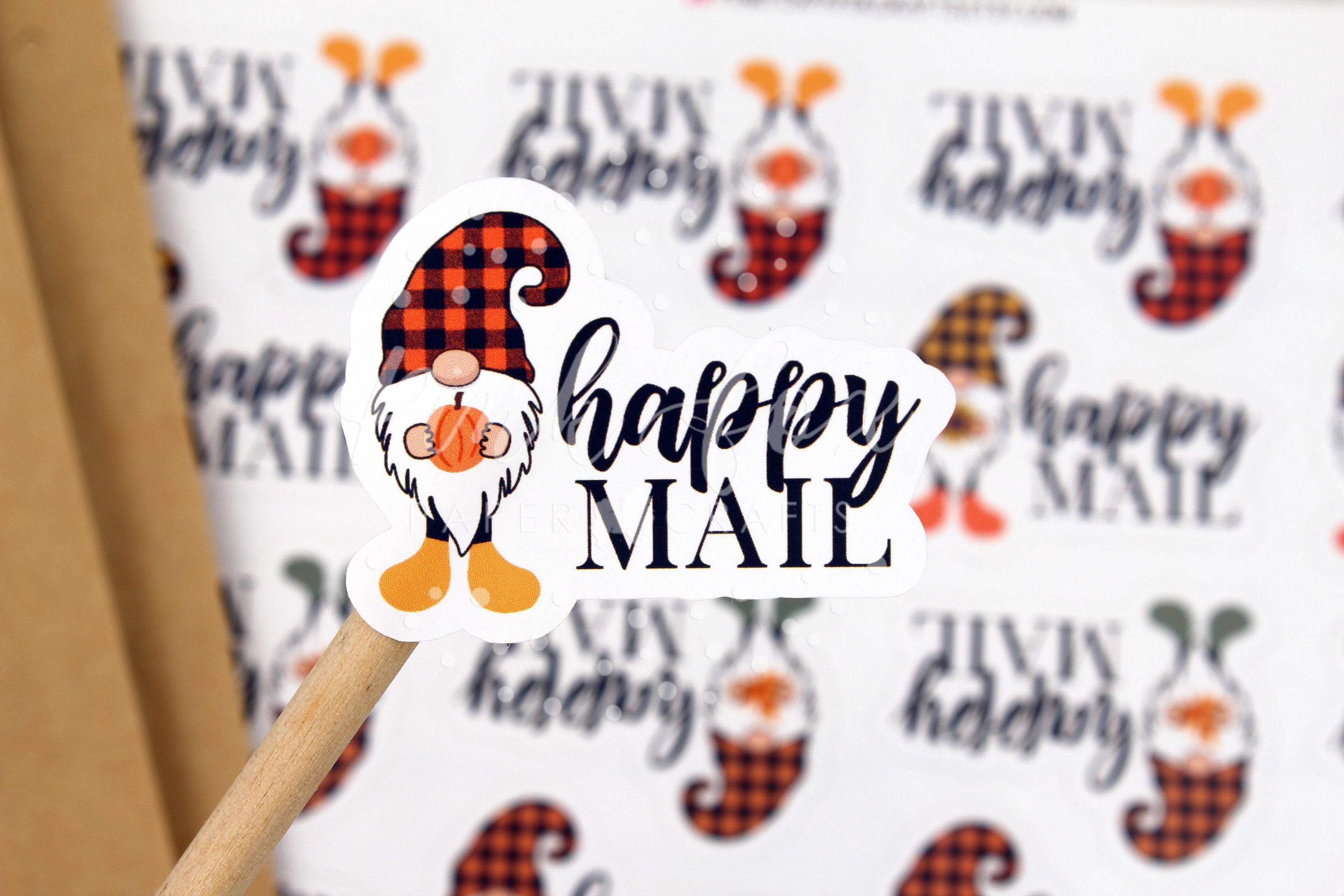 Fall Gnome Happy Mail Stickers Autumn Gnome Stickers Happy | Etsy