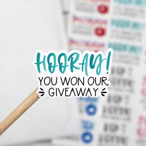 Don't Worry She Won This Sticker Set, Free Gift, Winner Sticker ...