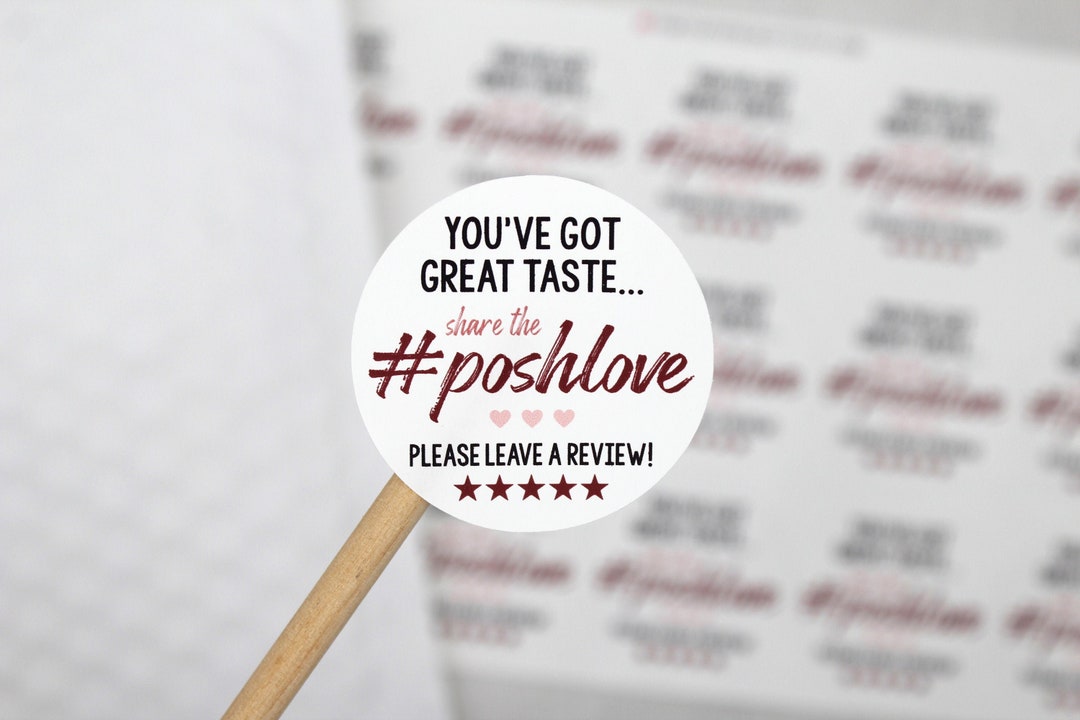 Share the Poshlove Sticker, Poshmark Thank You Sticker, Happy Mail ...