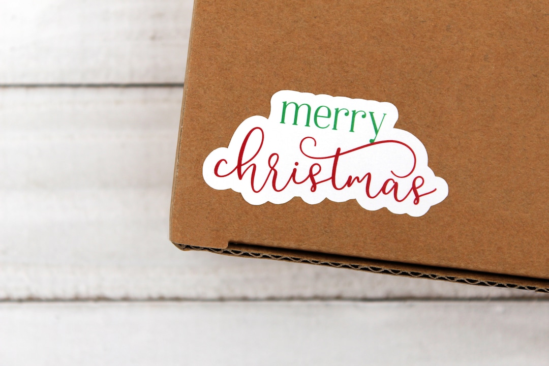 Merry Christmas Stickers, Happy Mail Sticker, Christmas Card Stickers ...