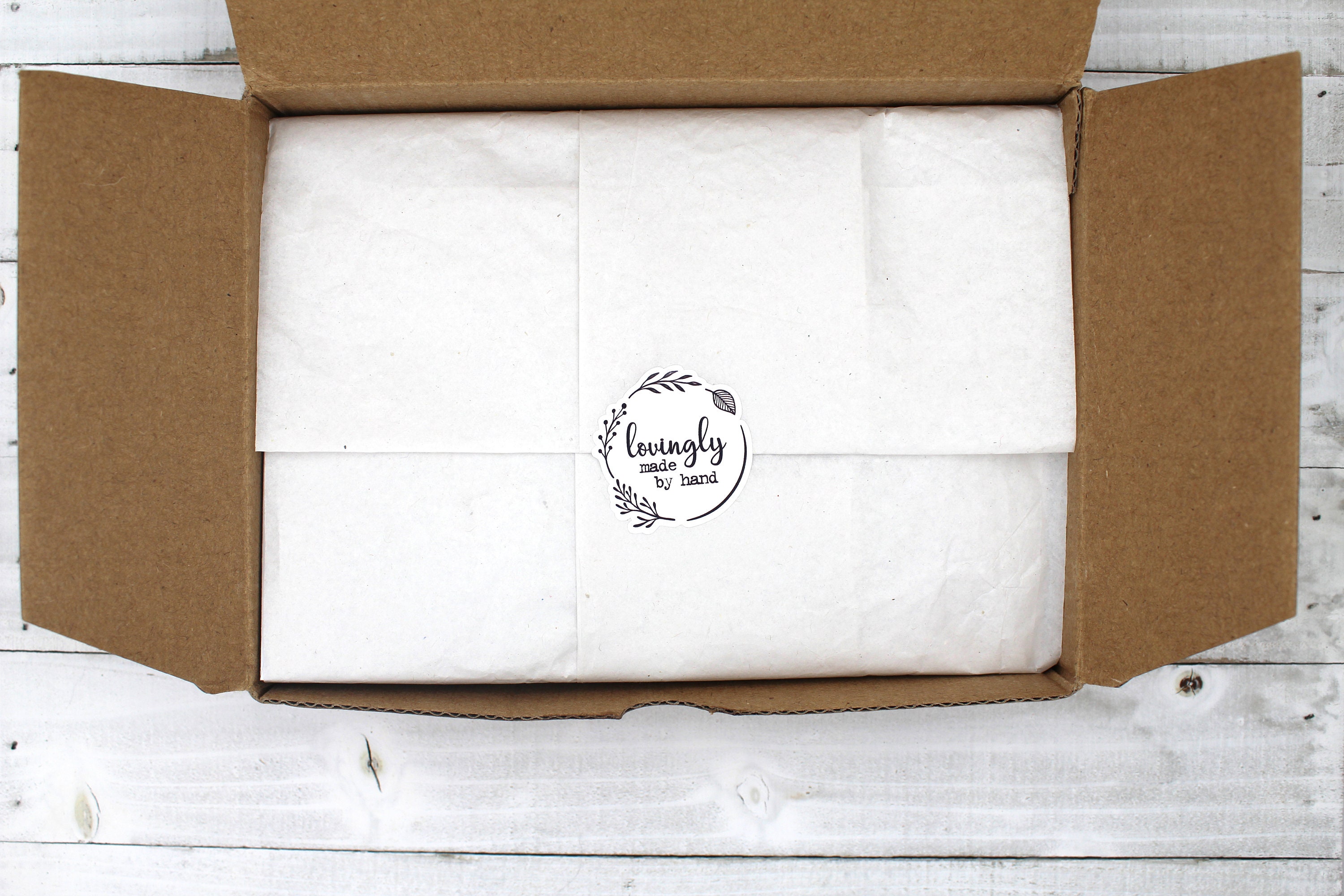Lovingly Made by Hand, Etsy Sticker, Handmade Gift, Shipping Sticker ...