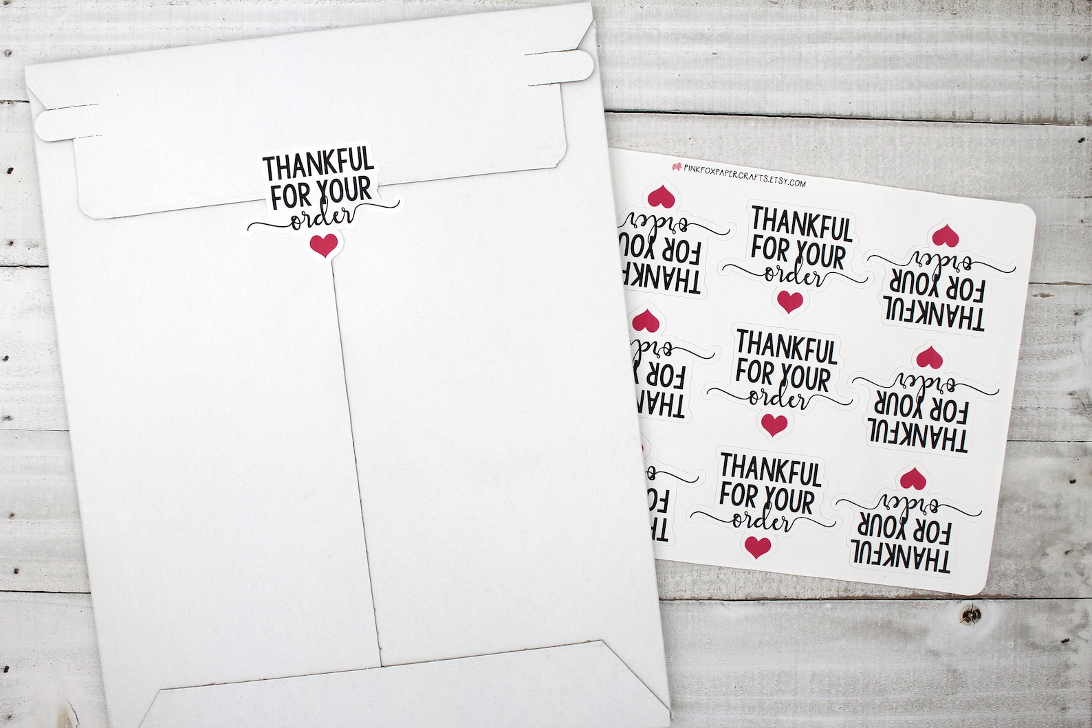 Thankful for Your Order Stickers Shop Small Thank You - Etsy