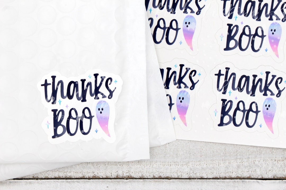 Thanks Boo Stickers, Happy Halloween, Happy Mail Thank You Sticker ...