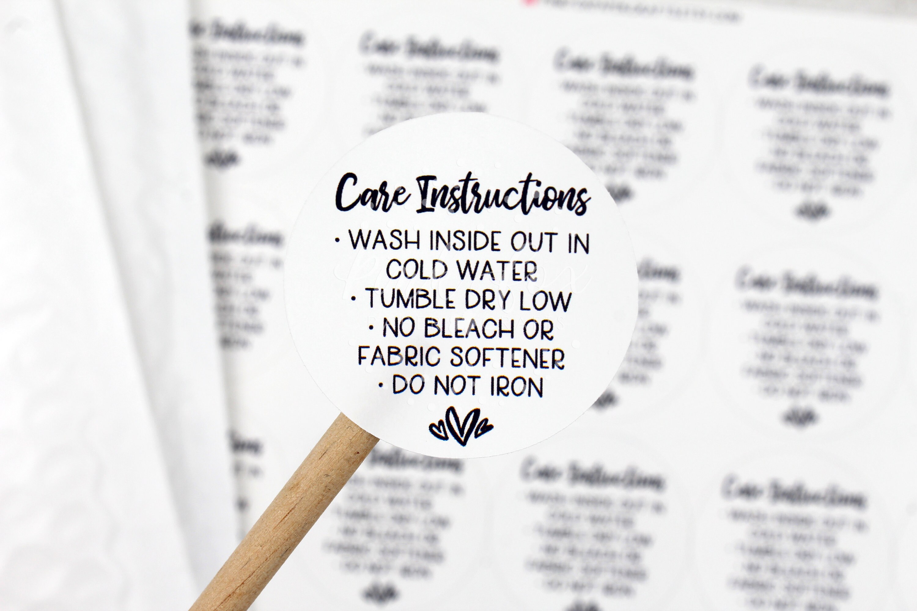 Care Instructions Stickers T-shirt Washing Care Stickers - Etsy