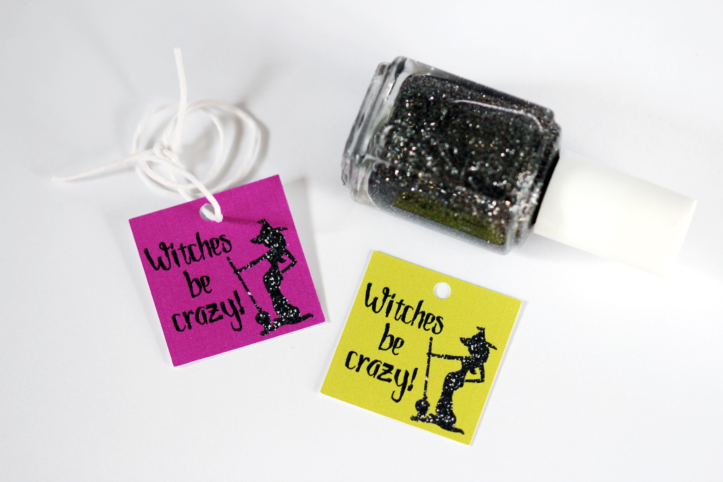 Witches Be Crazy Gift Tags, Happy Halloween Favor Tags, Witch Halloween ...