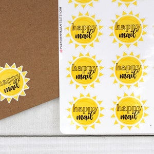 Sunshine Happy Mail Sticker, Shipping Sticker Mail Sticker, Sending ...