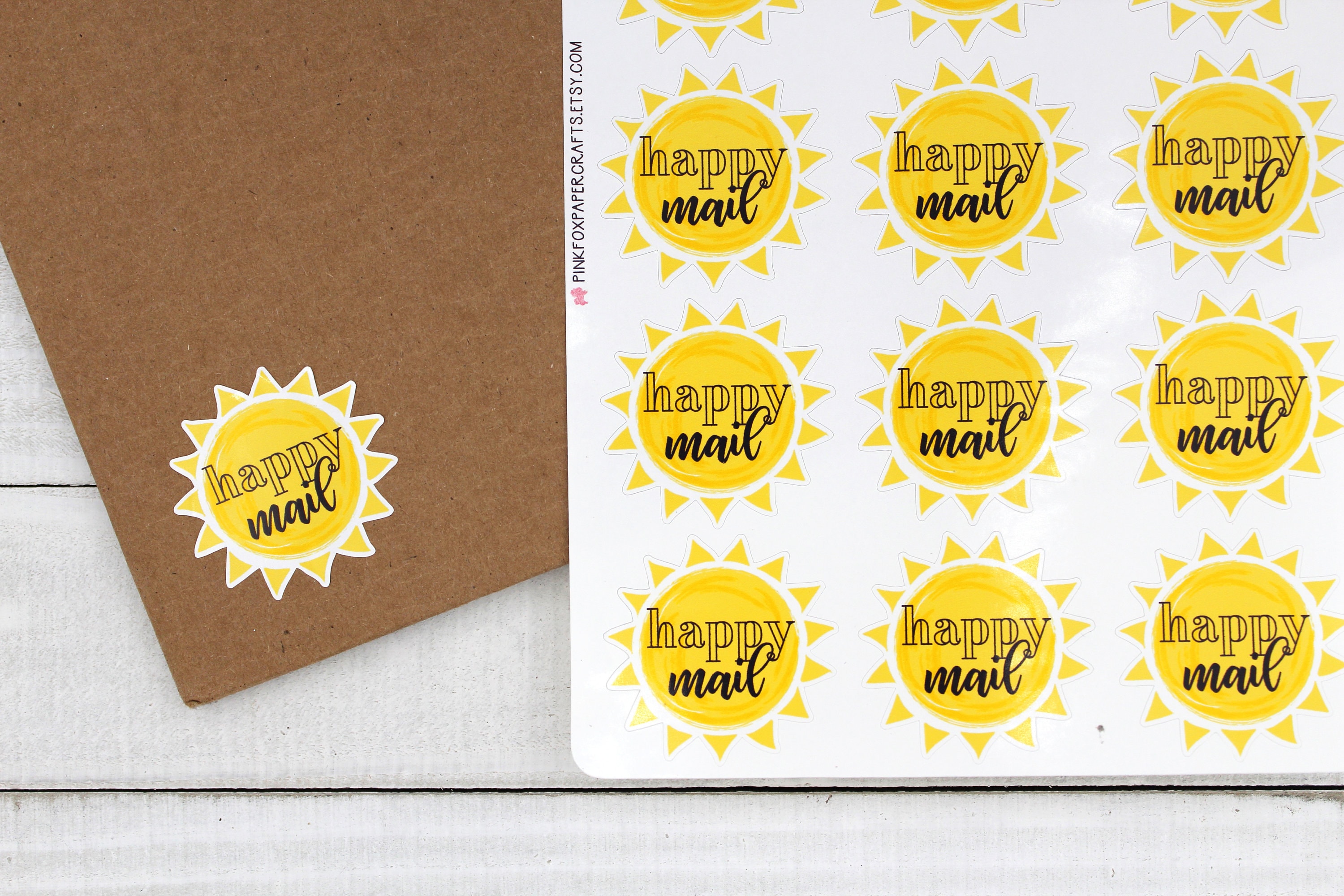 Sunshine Happy Mail Sticker, Shipping Sticker Mail Sticker, Sending ...