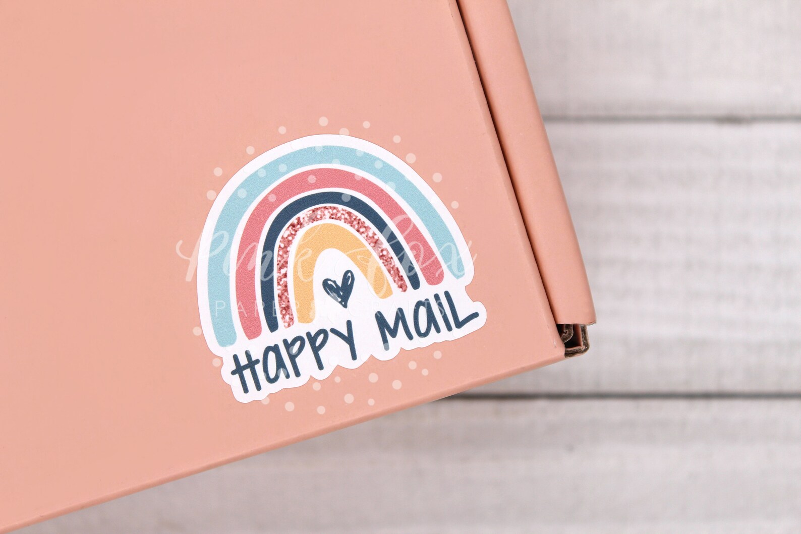 Happy Mail Rainbow Stickers, Thank You for Shopping Small, Supporting ...