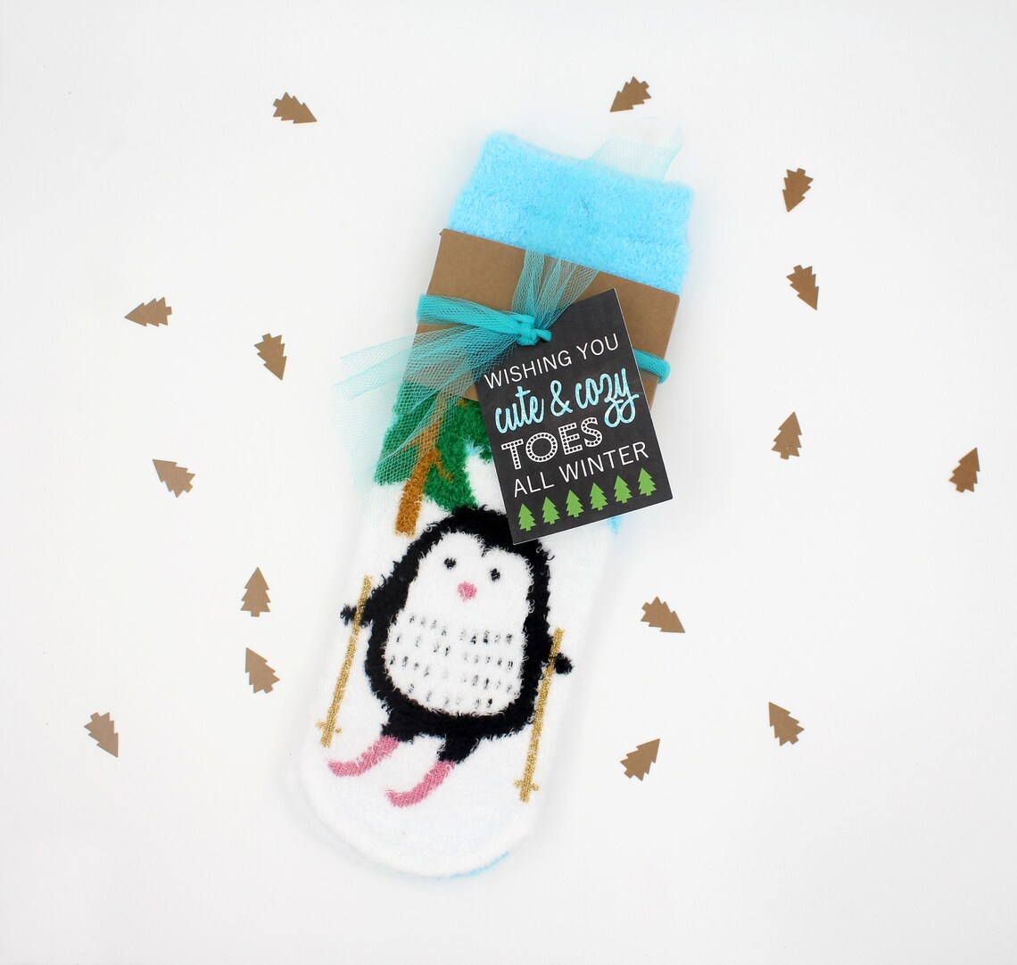 Christmas Sock Gift Tags and Nail Polish Tags Cute and Cozy | Etsy