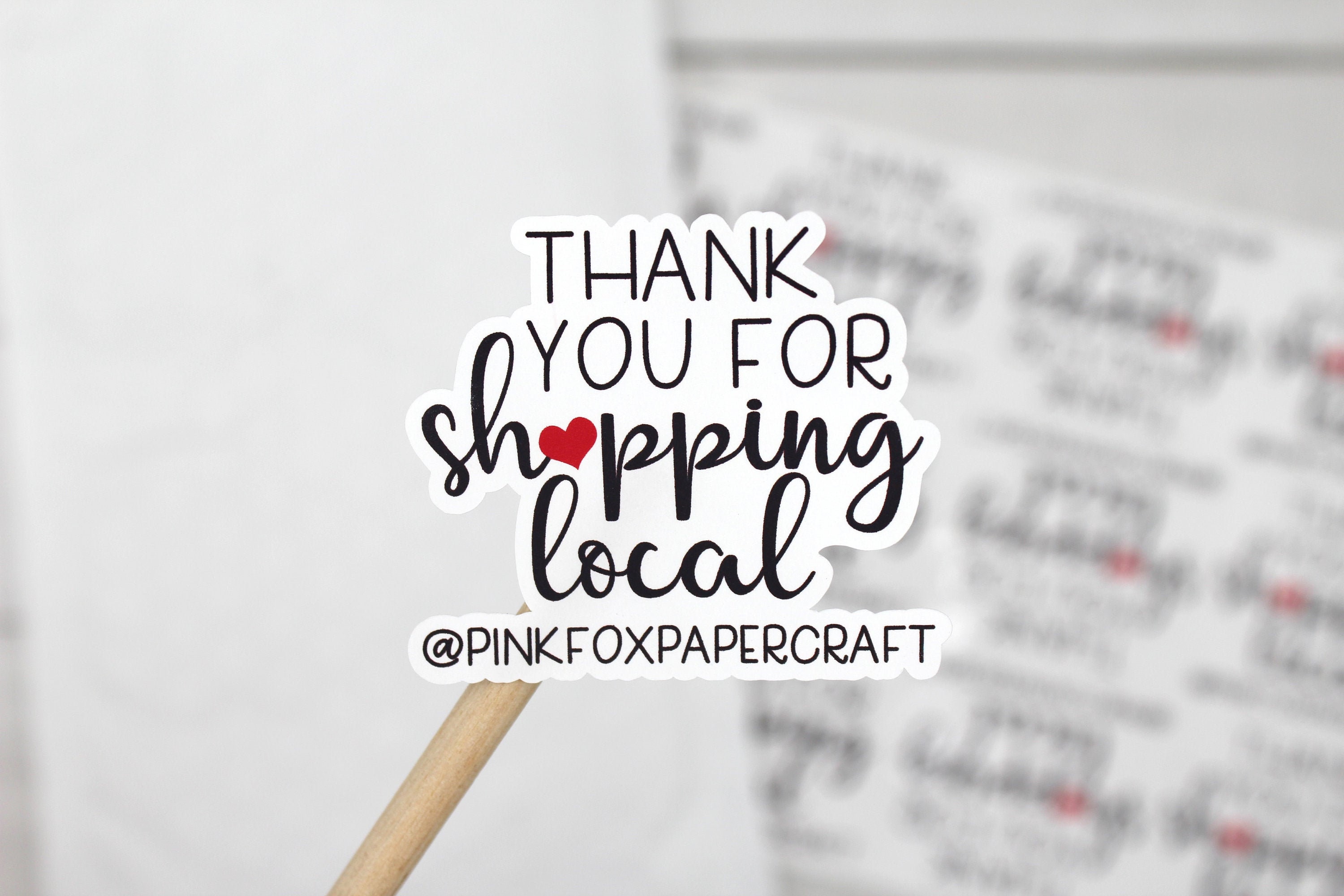 Thank You for Shopping Local Sticker, Thank You Stickers for Small ...