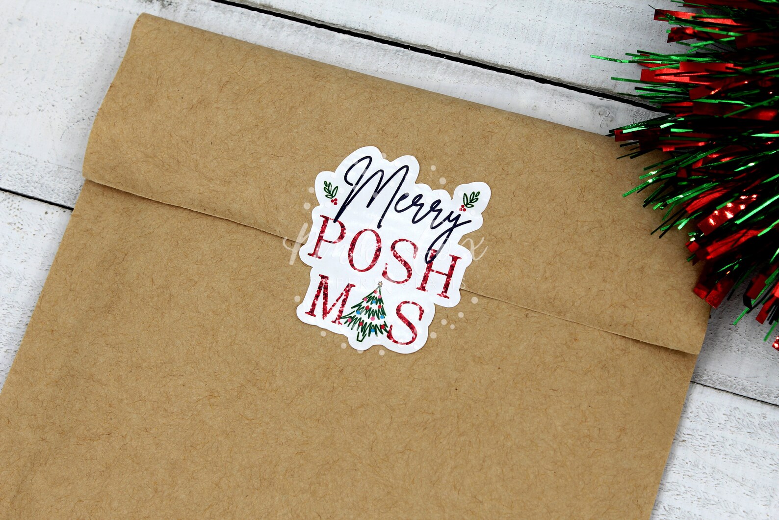 Merry Poshmas Sticker, Poshmark Christmas Sticker, From the Closet Of ...