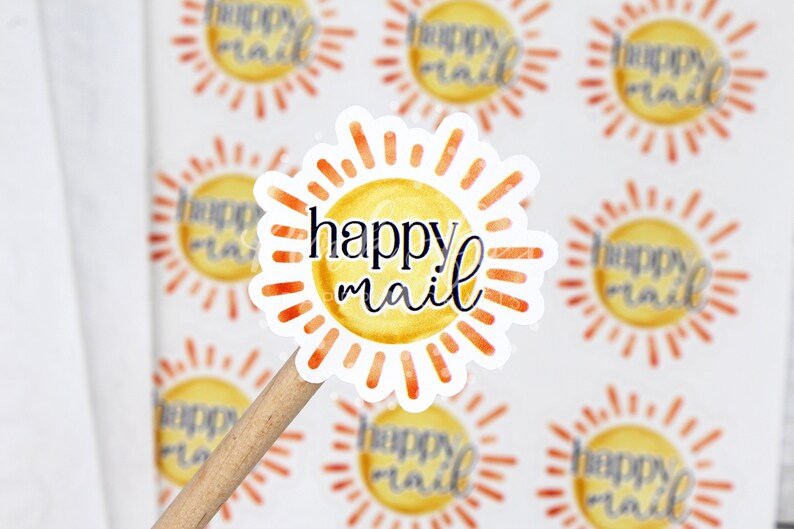 Sunshine Happy Mail Sticker, Thank You Sun, Shipping Sticker Mail ...