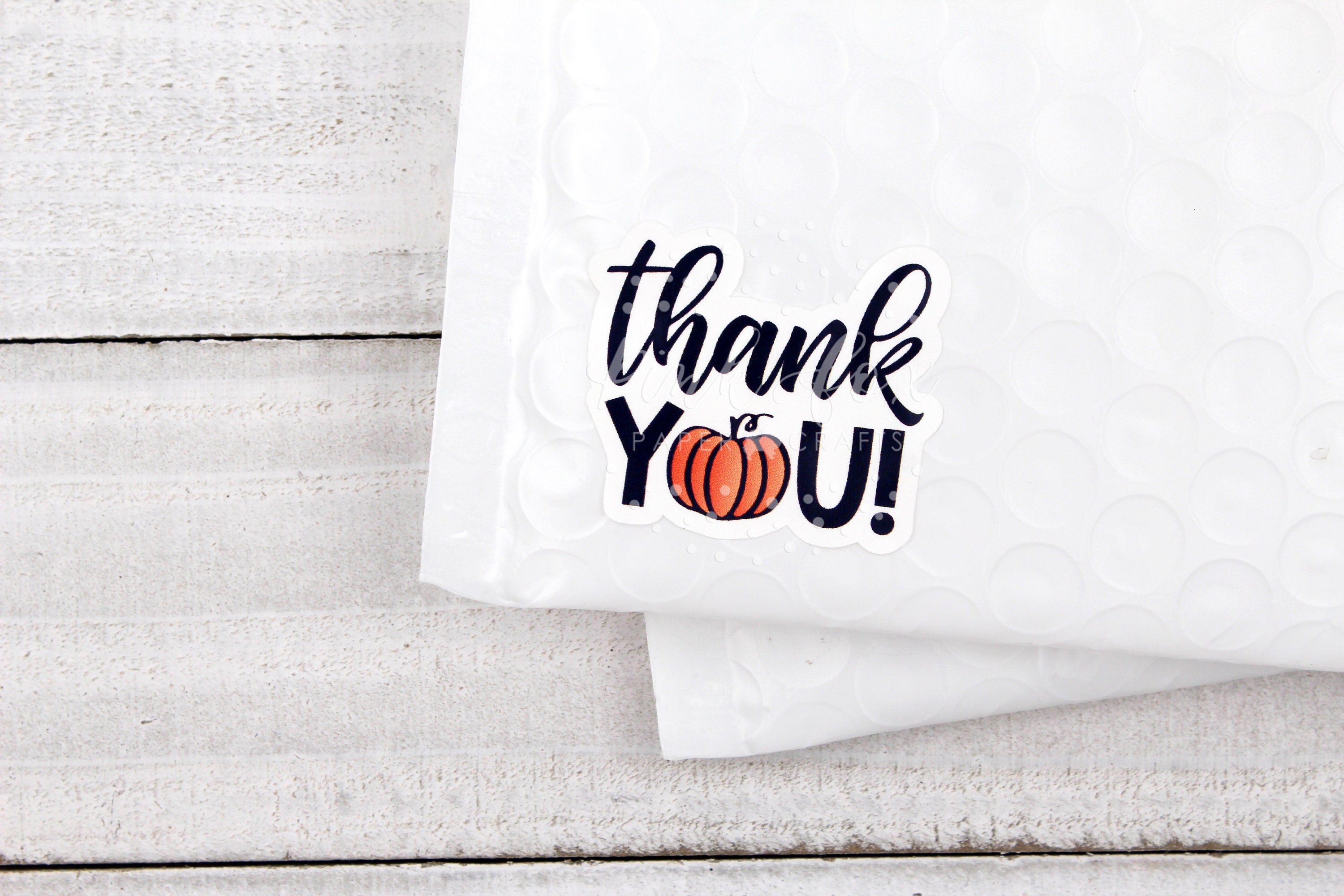 Thank You Pumpkin Sticker. Fall Halloween Happy Mail Sticker | Etsy