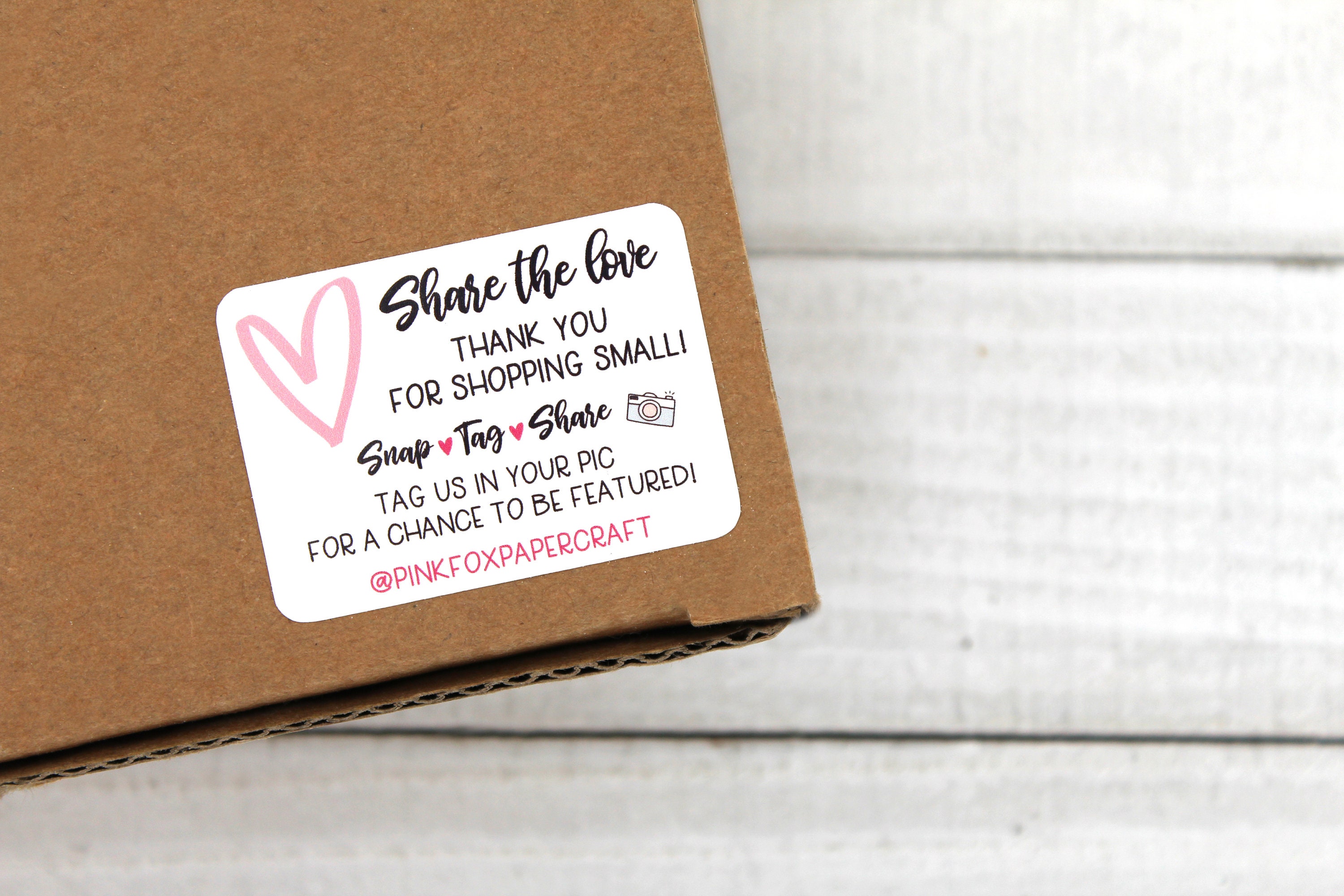 Snap Tag Share Sticker Thank You For Shopping Small Etsy | Etsy