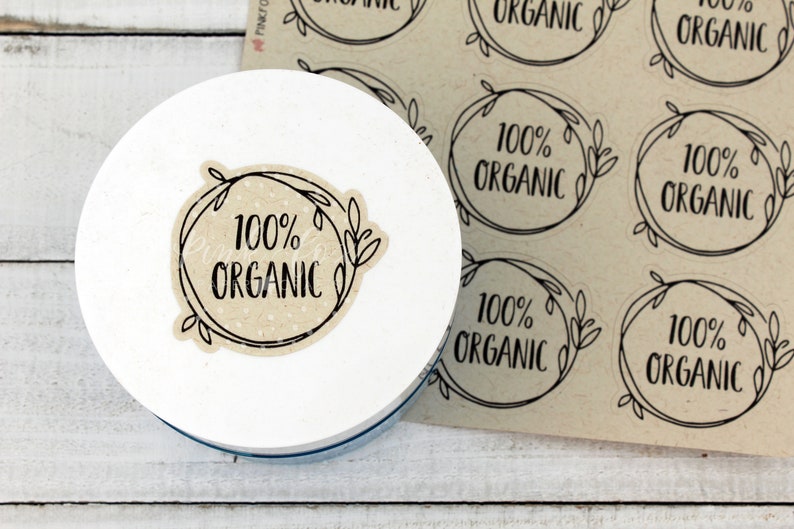 100% Organic Sticker, Recycled Eco Friendly Sticker, All Natural and ...