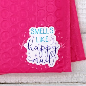 Smells Like Happy Mail Stickers, Small Business Stickers, Essential Oil ...