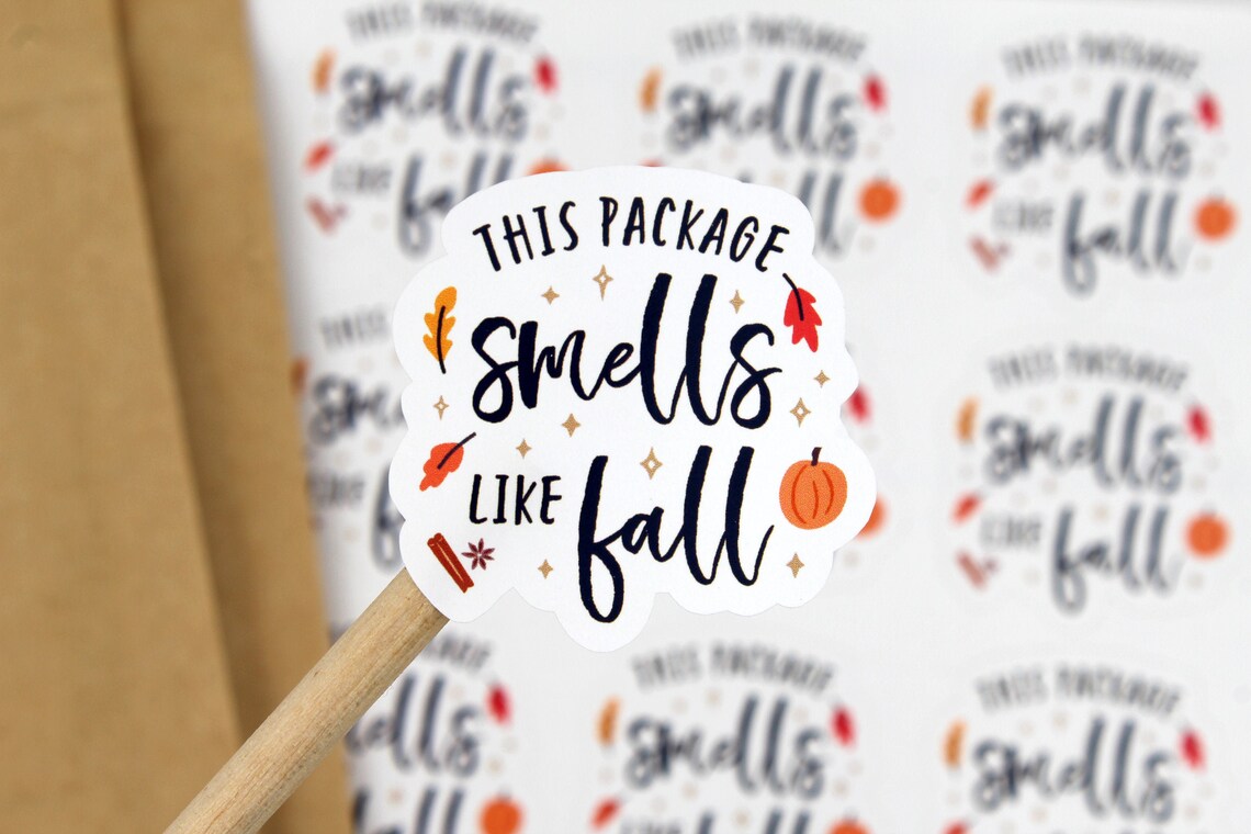 This Package Smells Like Fall, Happy Mail Stickers, Essential Oil ...