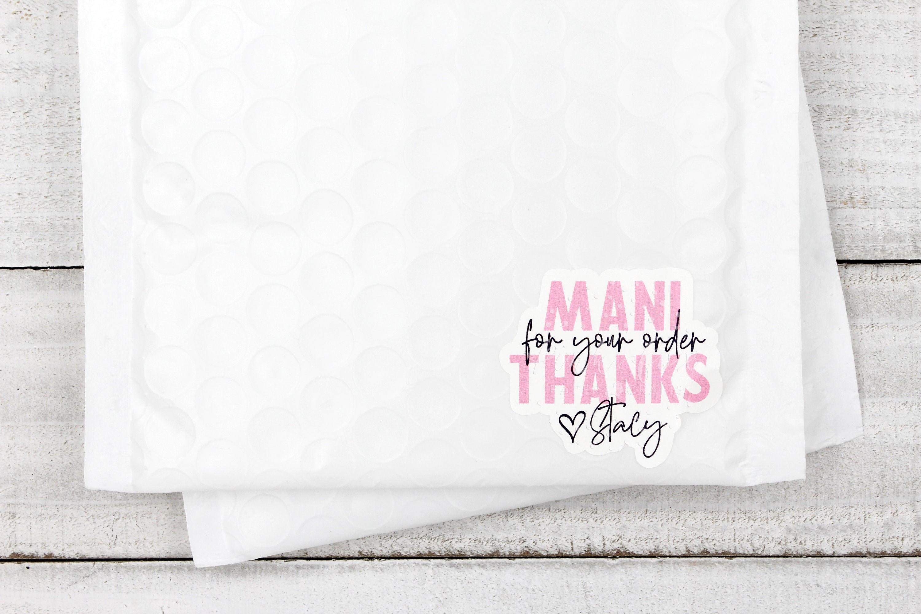 Personalized Mani Thanks for Your Order Sticker, Nail Rep Sticker ...