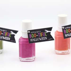 Halloween Favor Tags Mini, Wishing You a Boo-tiful Halloween, Witch ...