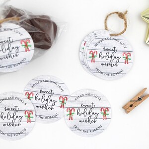 Sweet Holiday Wishes Gift Tag, Cute Holiday Christmas, Handmade Baked ...