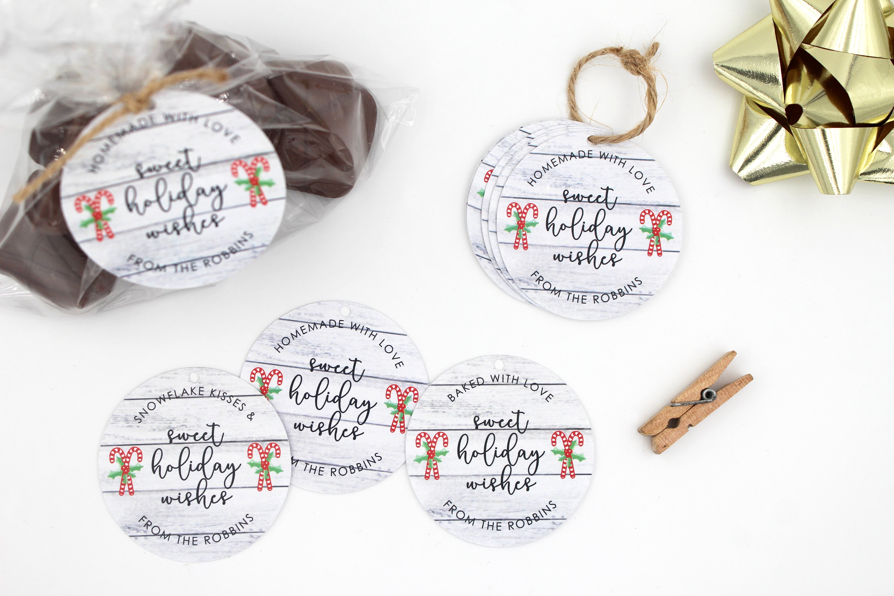 Sweet Holiday Wishes Gift Tag Cute Holiday Christmas | Etsy